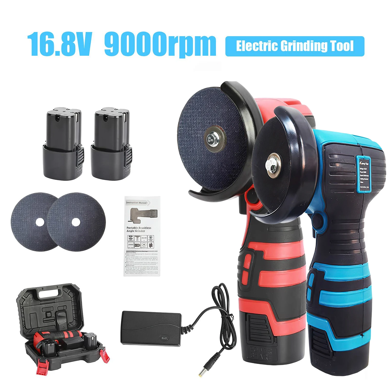 16-8V-Cordless-Electric-Angle-Grinder-550W-9000rpm-Mini-Polishing ...