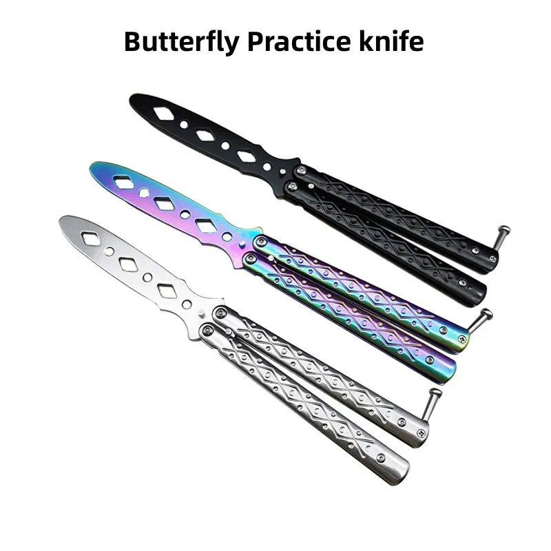 Portable Practice Butterfly Knife Reversible Deformation Throwing Steel ...