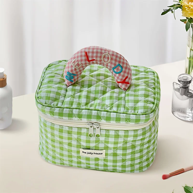 1pc-cute-color-contrast-check-delicate-bucket-makeup-bag-for-ladies ...