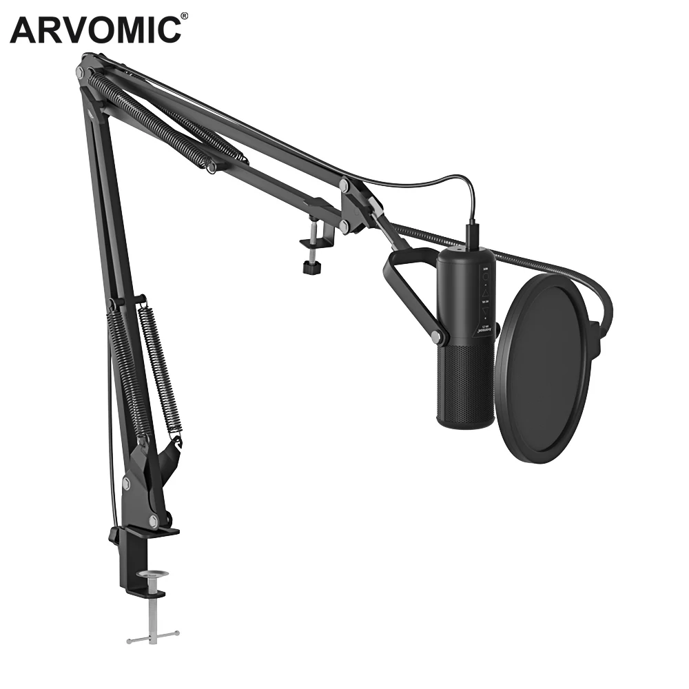 Avanson USB Condenser Microphone, Metal Build Desktop Laptop Recording ...