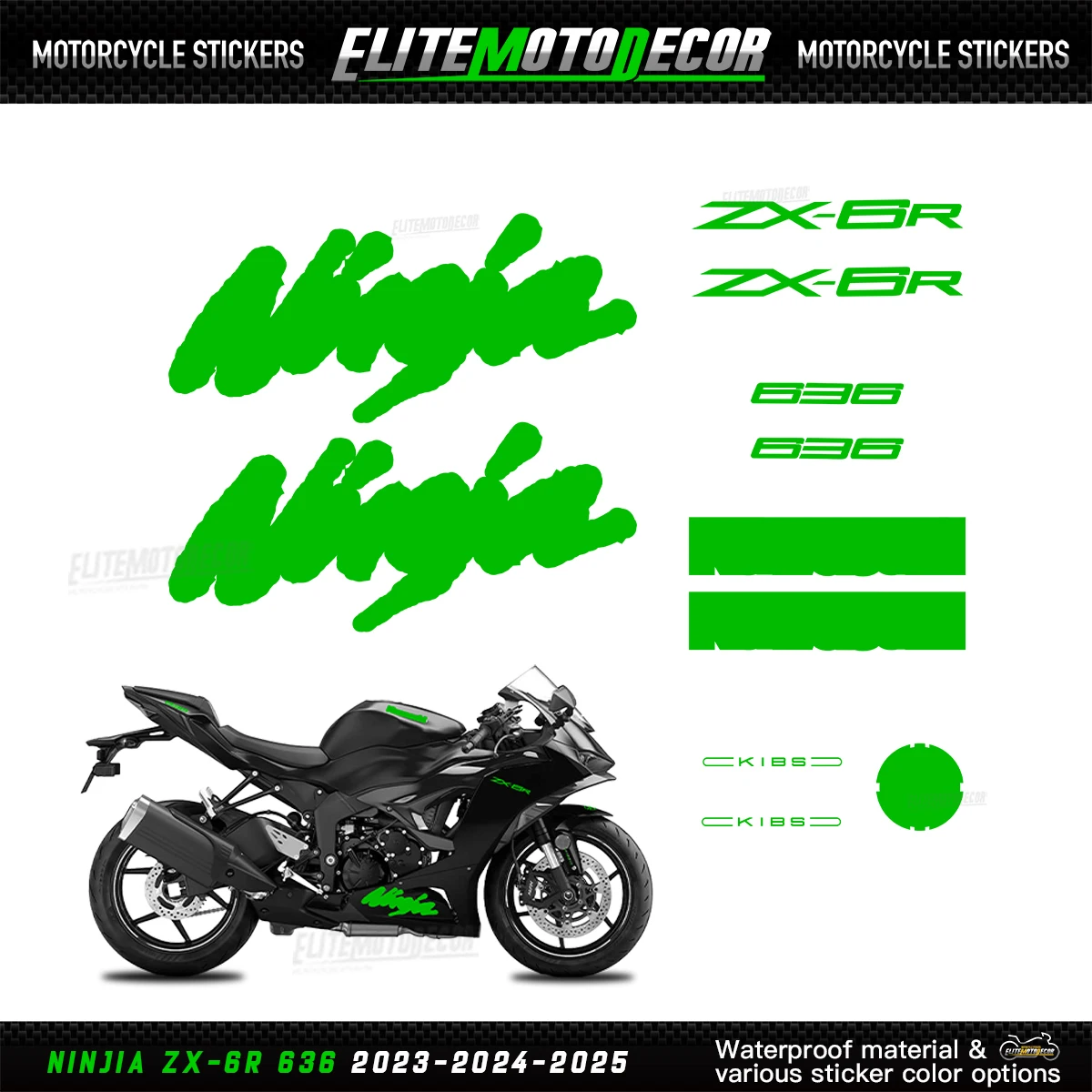 Para Kawasaki ZX-6R ZX6r 636 Ninja 6R 2023-2025 pegatina de carenado ...