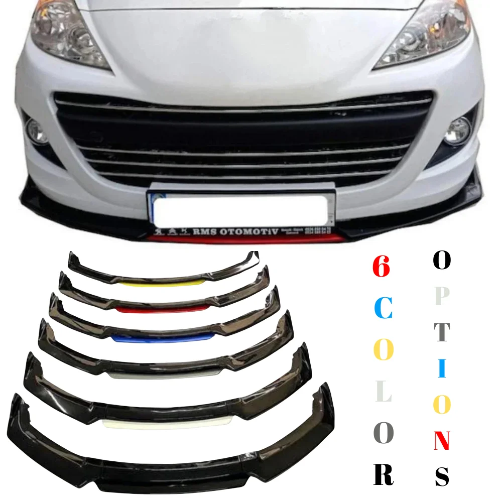 4-Piece-Front-Bumper-Lip-For-Peugeot-307-Car-Accessories-Body-Kit-Five ...
