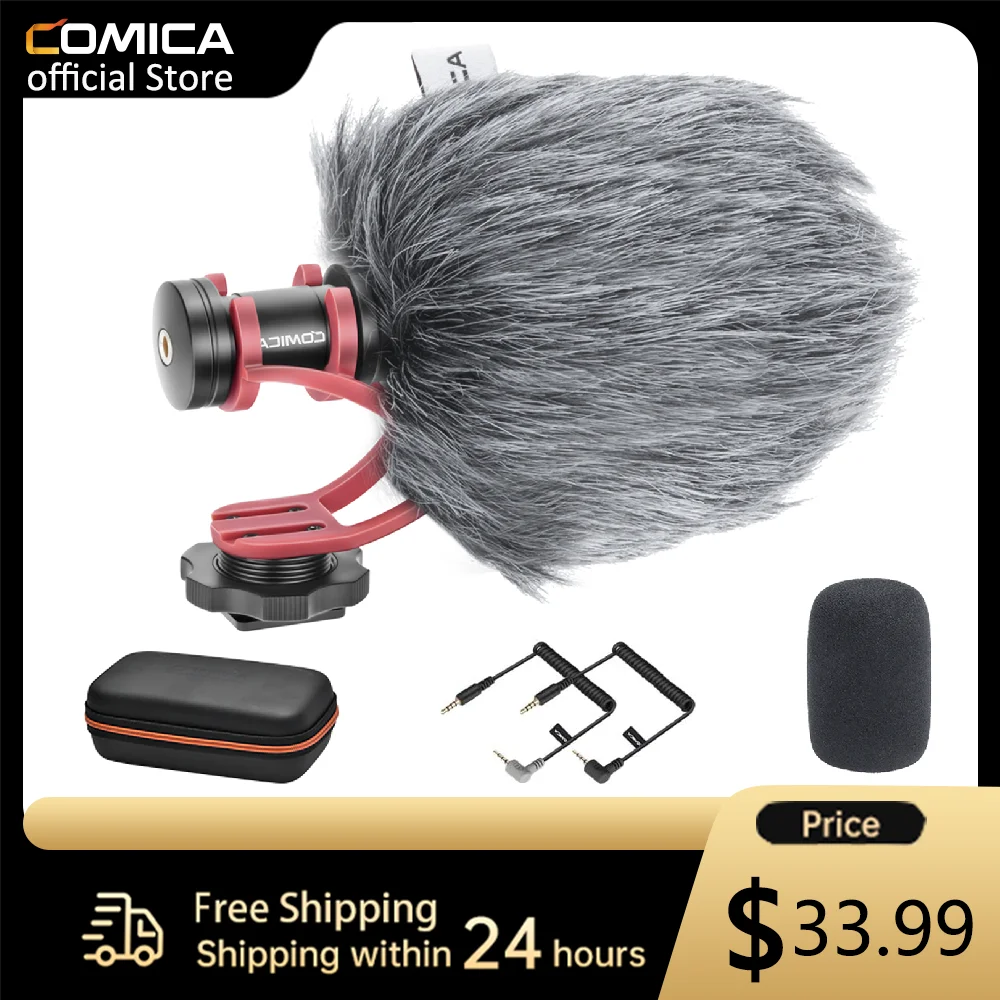 Camera Microphone,Comica CVM VM10II Professional Shotgun Microphone ...