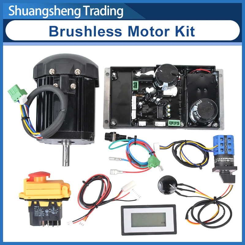 850W Brushless DC Motor / Main Control Board / WM210V Lathe Power Drive ...