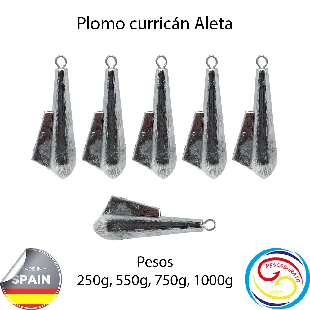 Plomo curricán, modelo Aleta, con anilla de acero inoxidable, especial ...