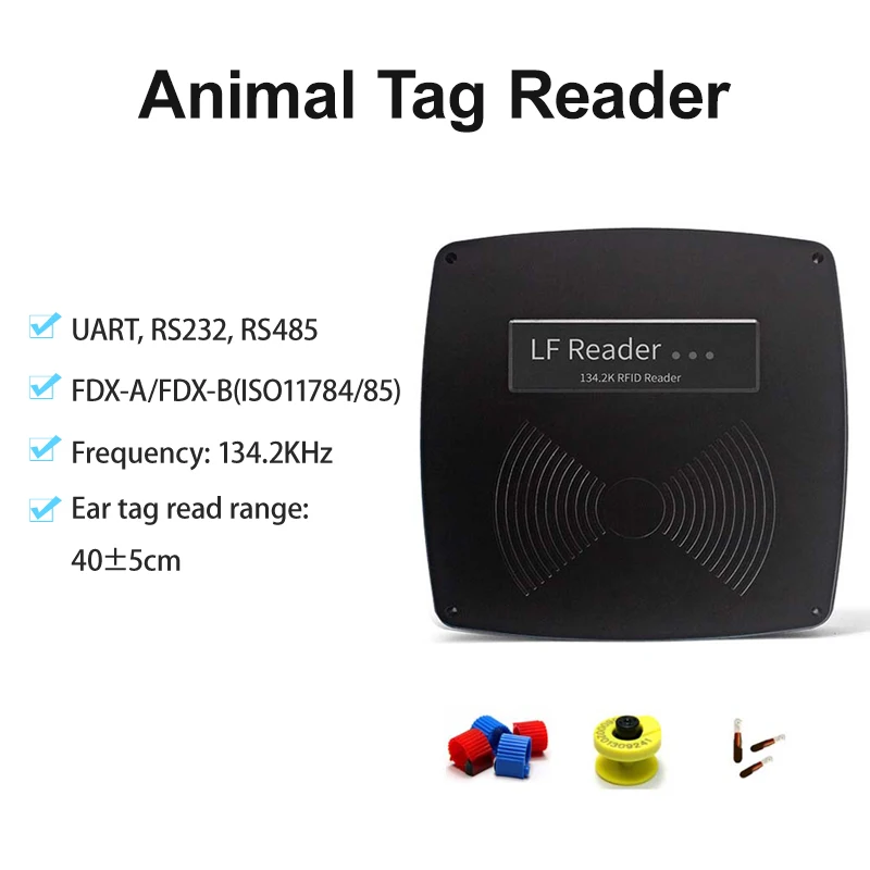 Free Shipping Animal Tag Reader UART, RS232, RS485 134.2KHz Fixed Long ...