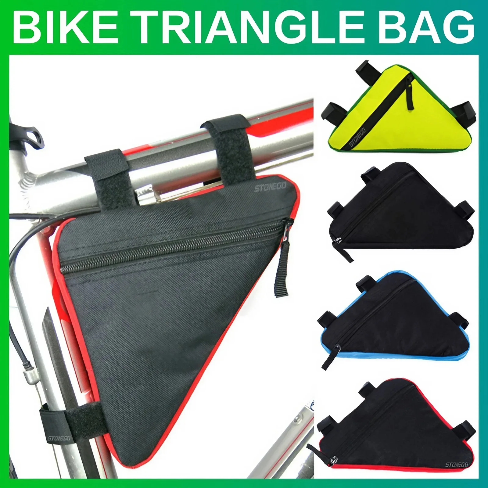 Waterproof Triangle Cycling Bicycle Bags Front Tube Frame Bag Mountain ...