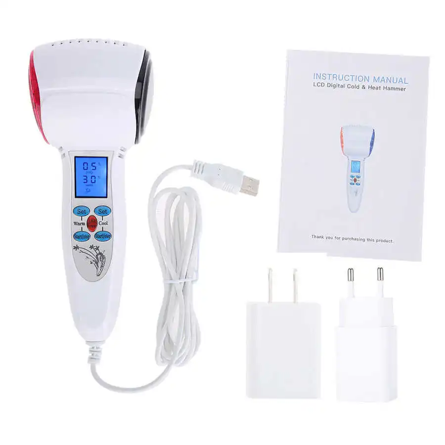 Hot Cold Hammer Face Care Beauty Massager Red Blue Led Photon ...