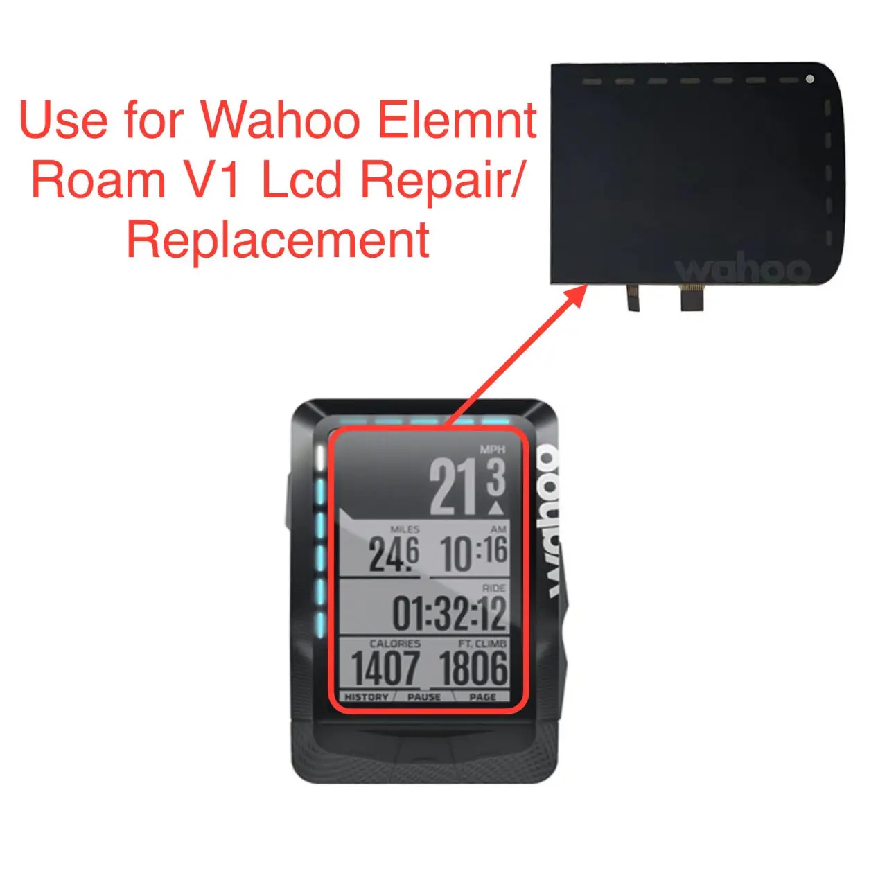 New Wahoo Element Roam V1 (WFCC4) Screen Lcd Display Replacement/Repair ...