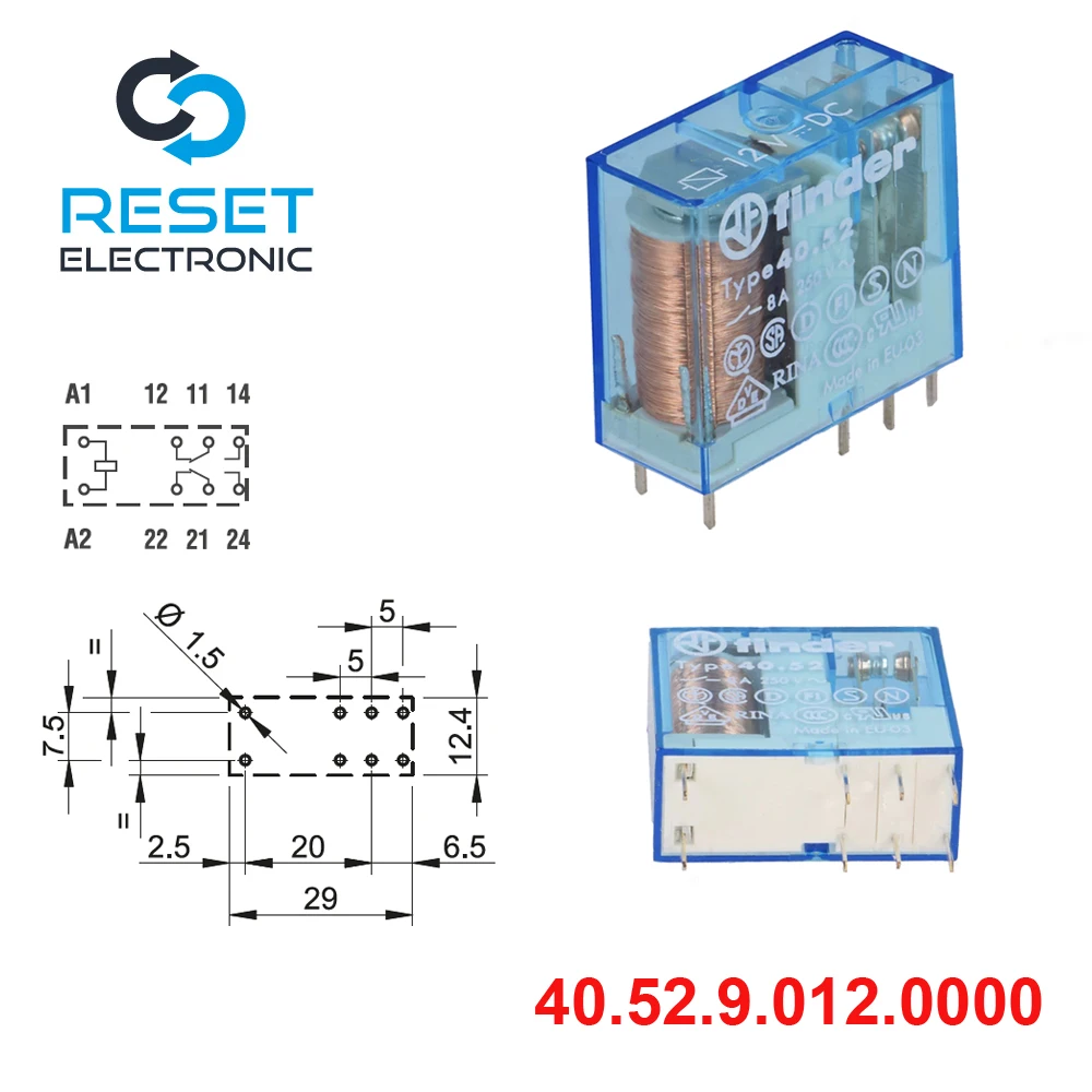 Rele-12-volt-DC-Rele-Finder-Rele-2-switch-contacts-Rele-professional-40 ...
