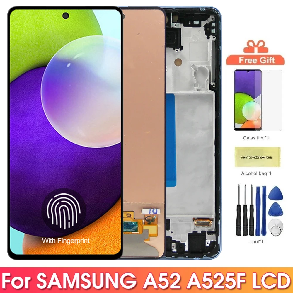 AMOLED-A52-Screen-for-Samsung-Galaxy-A52-A525F-525F-DS-Lcd-Display ...
