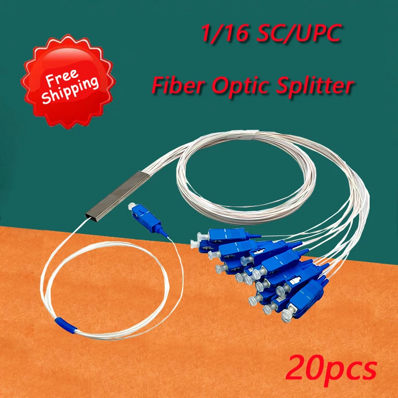 20 Pcs/lot Fiber Optic Splitter1x16 Plc Sc/upc Sm Singlemode Mini ...