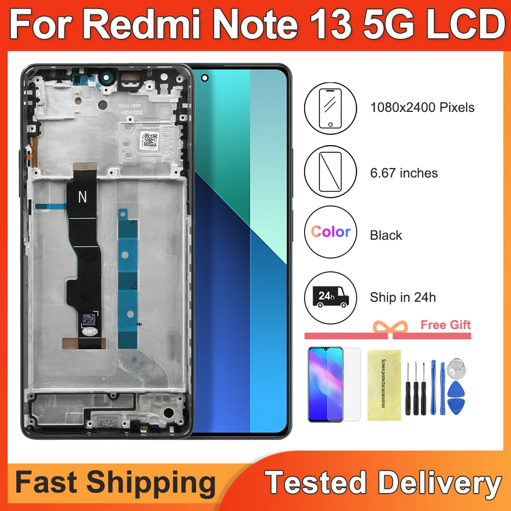 6-67-Screen-For-Xiaomi-Redmi-Note-13-5G-Lcd-Display-Touch-Screen-with ...