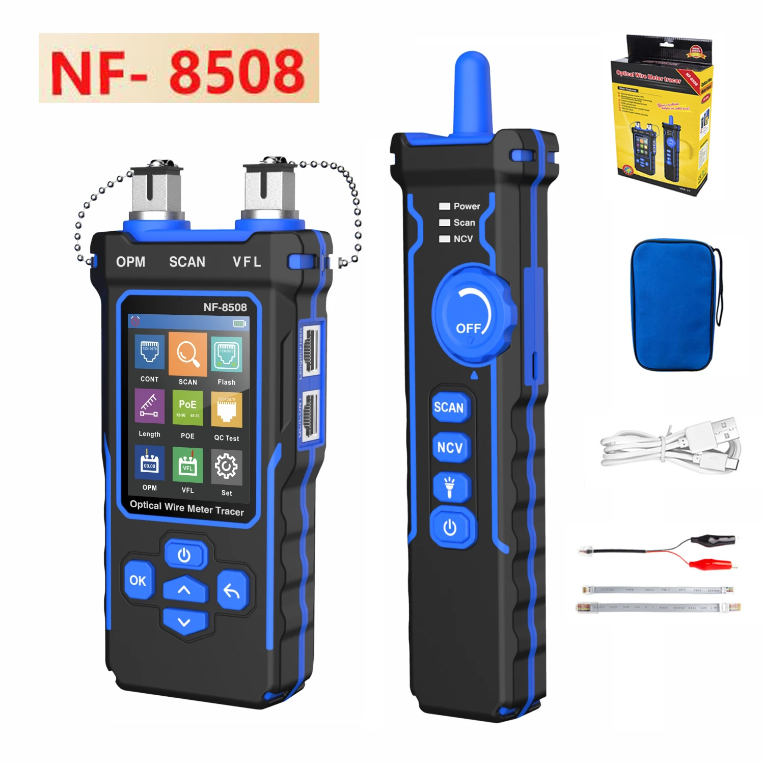NOYAFA NF-8508 Network Cable Tester Digital Rechargeable Network Line ...