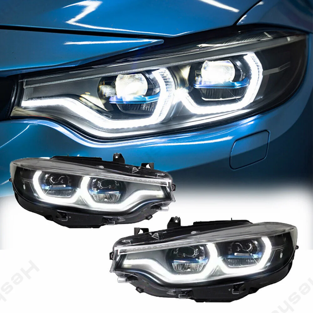 Pair-Full-LED-Headlight-assembly-For-2013-2019-BMW-4-Series-425d-420i ...