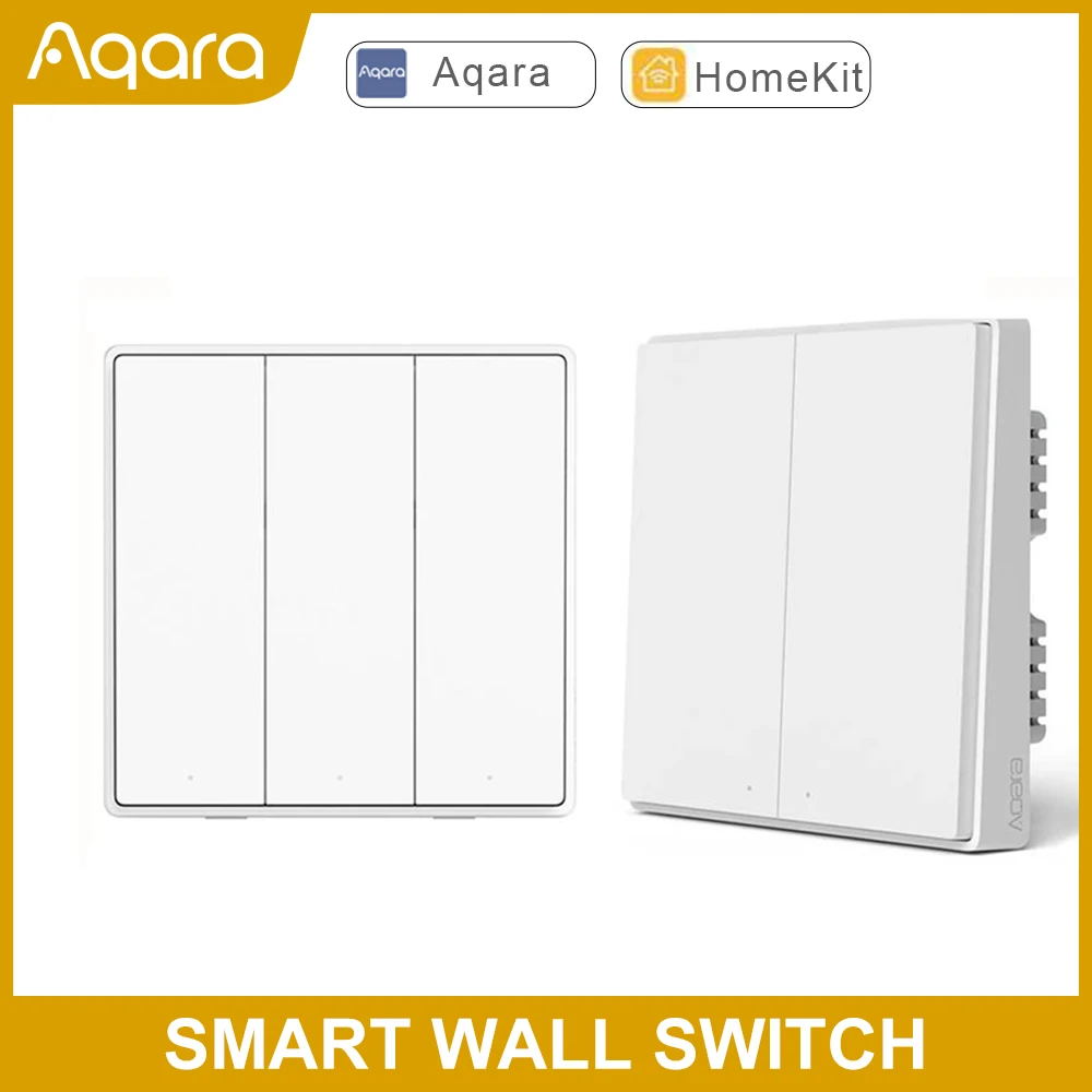 Aqara Smart Switch D1 Zigbee Wireless Light Switch 3 Button Key With Neutral Voice Control For ...