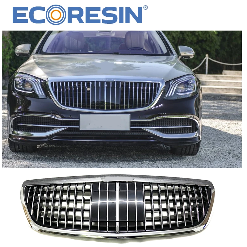 For Mercedes Benz Maybach Grille Front Bumper Net Grills With Acc W222 ...