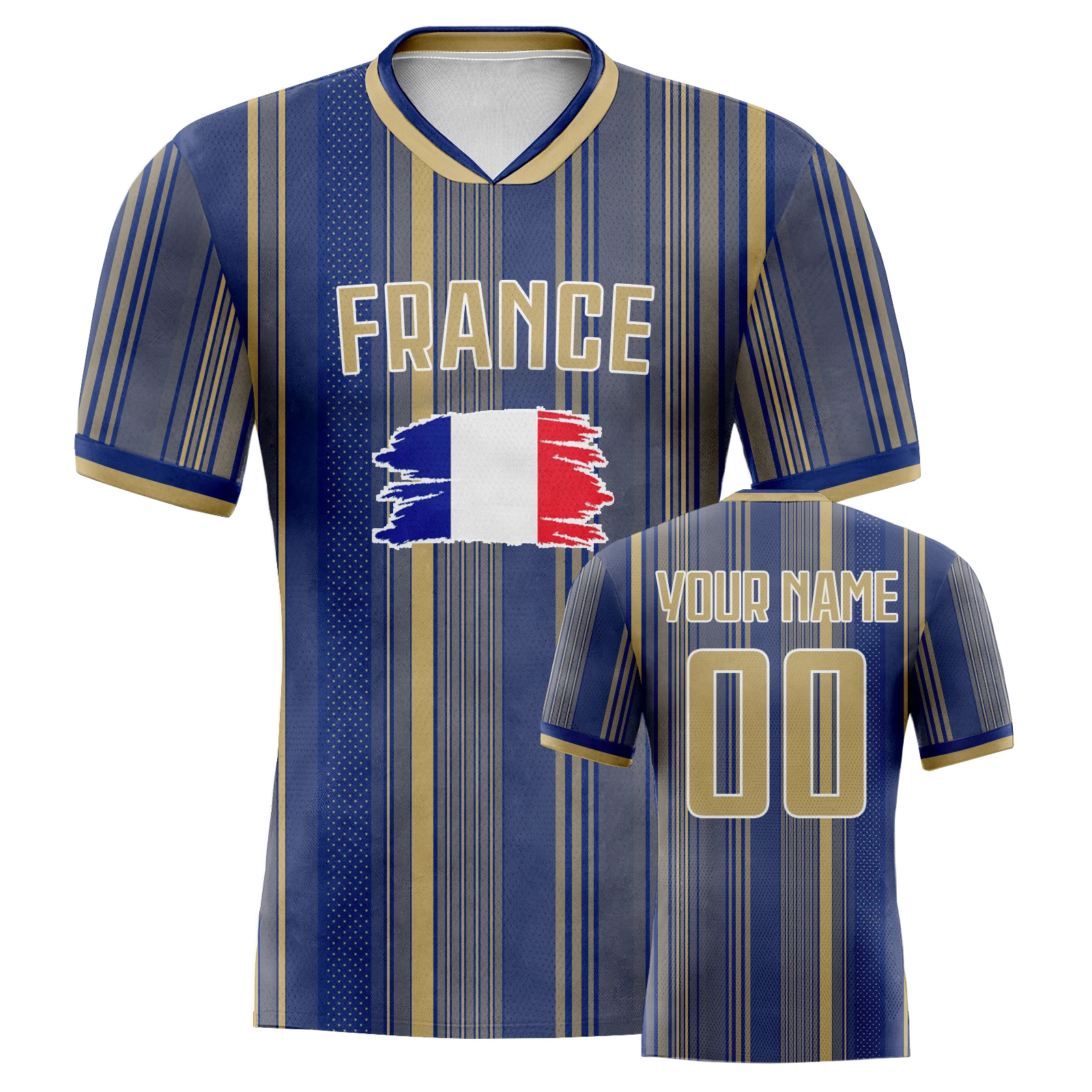 Custom France Soccer Jersey Personalized Printed Name Number Soccer ...