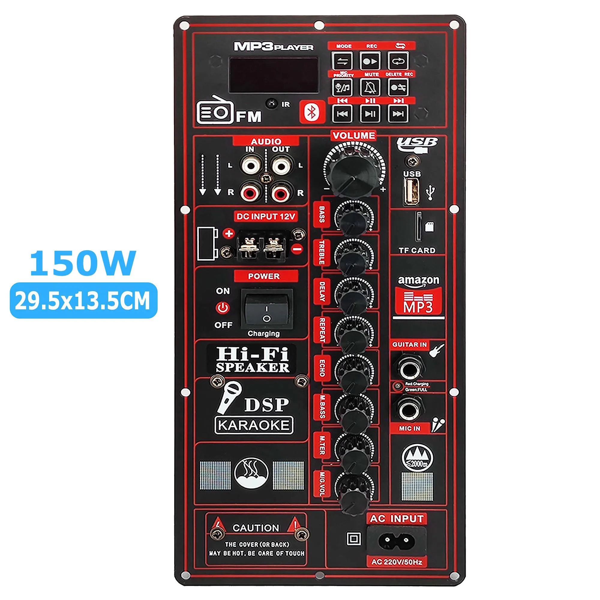 12V-110V-220V-Bluetooth-Digital150W-Amplifier-Board-for-6-12-Inch ...