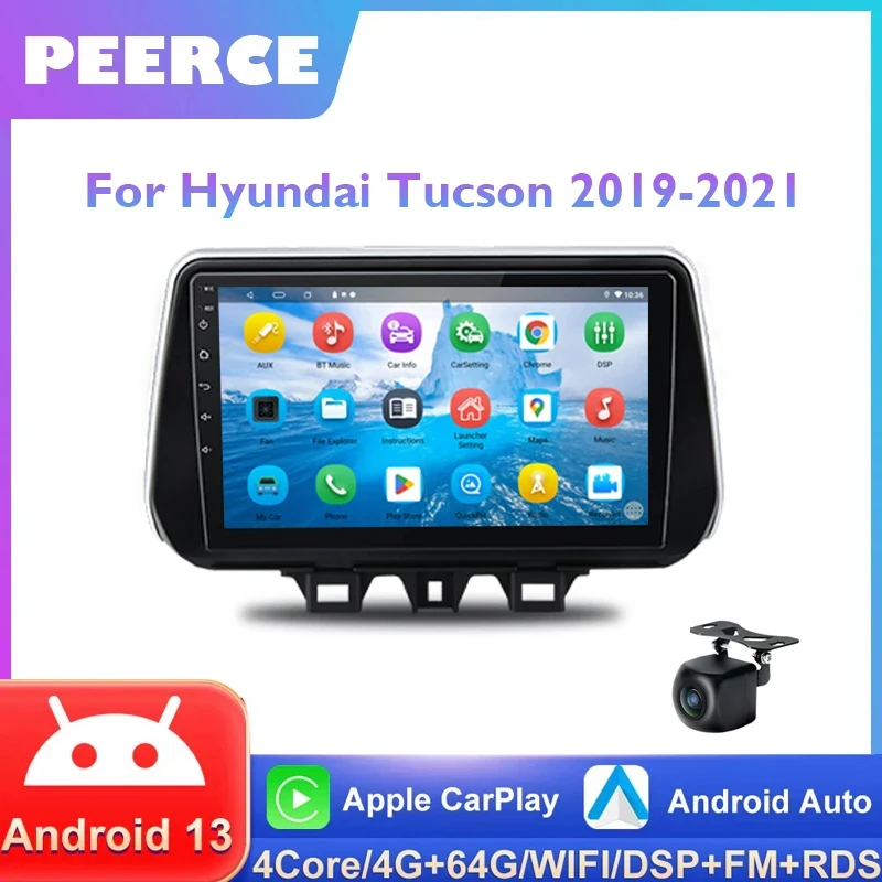 PEERCE-2-Din-Android-Auto-Car-Radio-For-Hyundai-Tucson-2019-2021 ...
