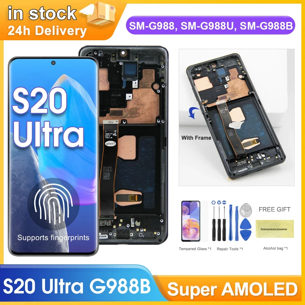 Super-AMOLED-S20-Ultra-Screen-Assembly-for-Samsung-Galaxy-S20-Ultra-5G ...