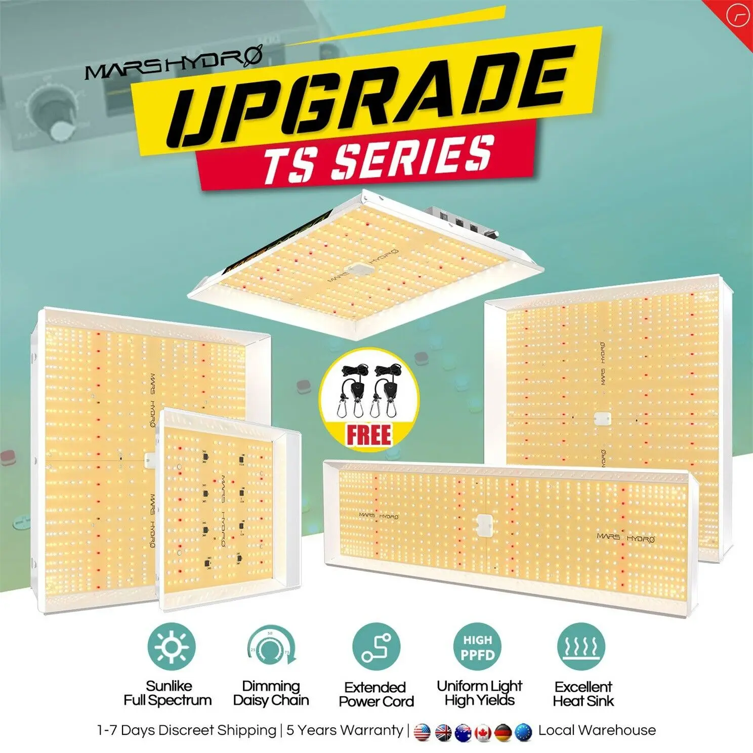 2021 New Mars Hydro Ts 600w 1000w 2000w 3000w Led Grow Light Indoor ...