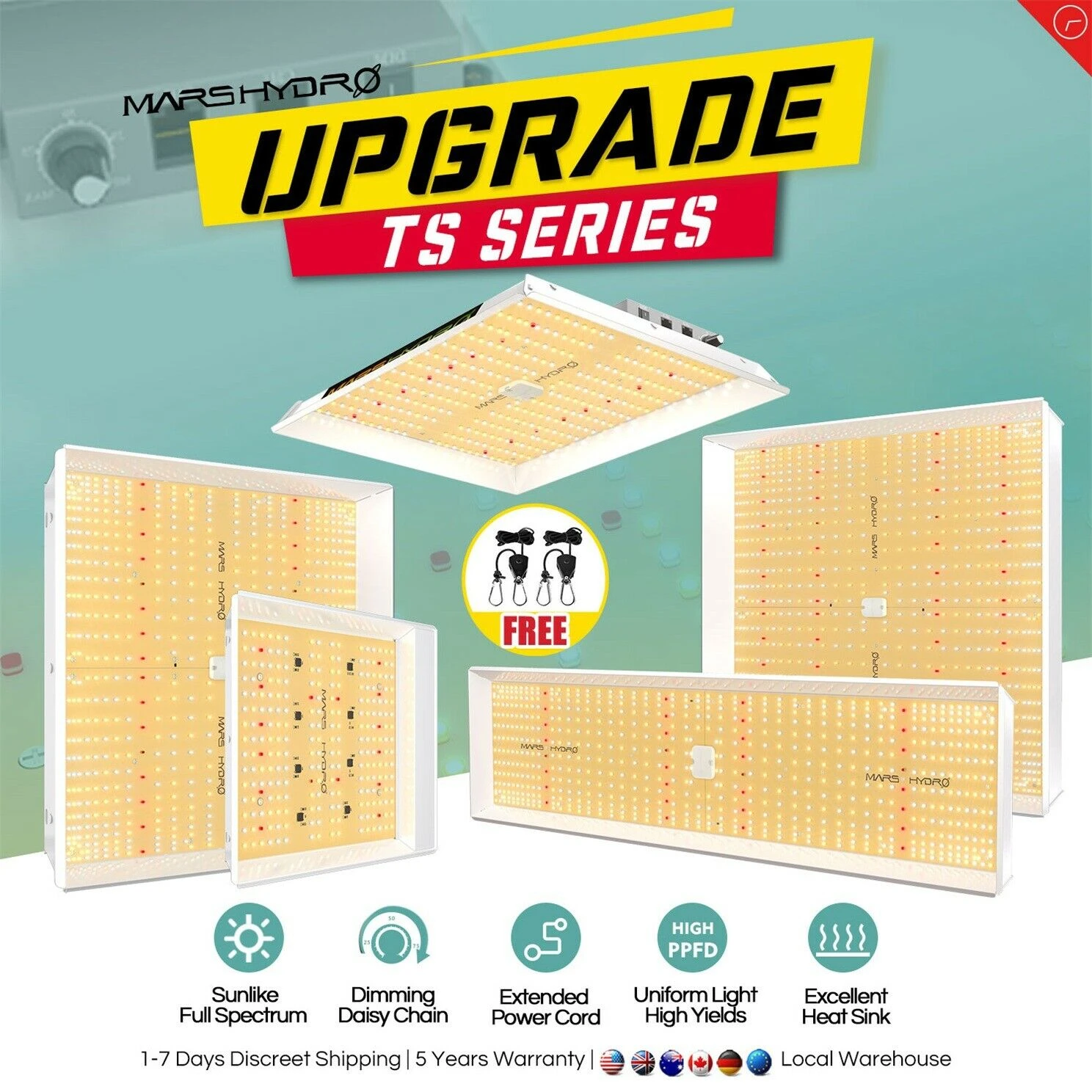 2021 New Mars Hydro Ts 600w 1000w 2000w 3000w Led Grow Light Indoor ...