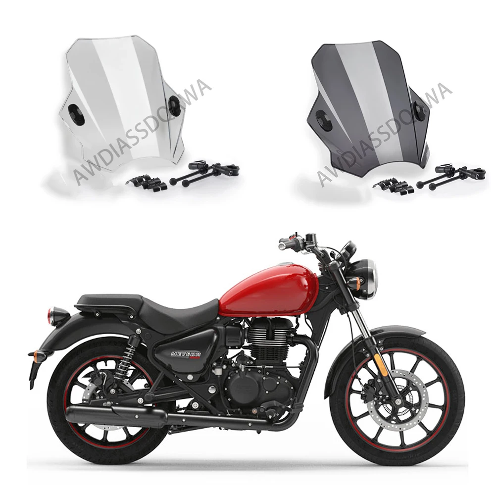 For-royal-enfield-meteor-350-2020-2022-Universal-Motorcycle-Windscreen ...