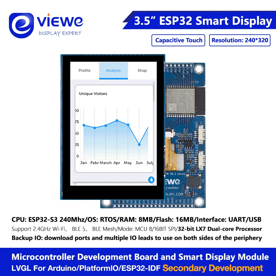 ESP32-S3-Display-3-5-inch-Development-Board-Dual-Core-LVGL-240-320-HMI ...