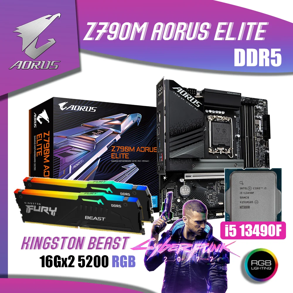 Kit GIGABYTE Z790M AORUS ELITE DDR5 LGA1700 Placa mãe com Intel Core i5 ...