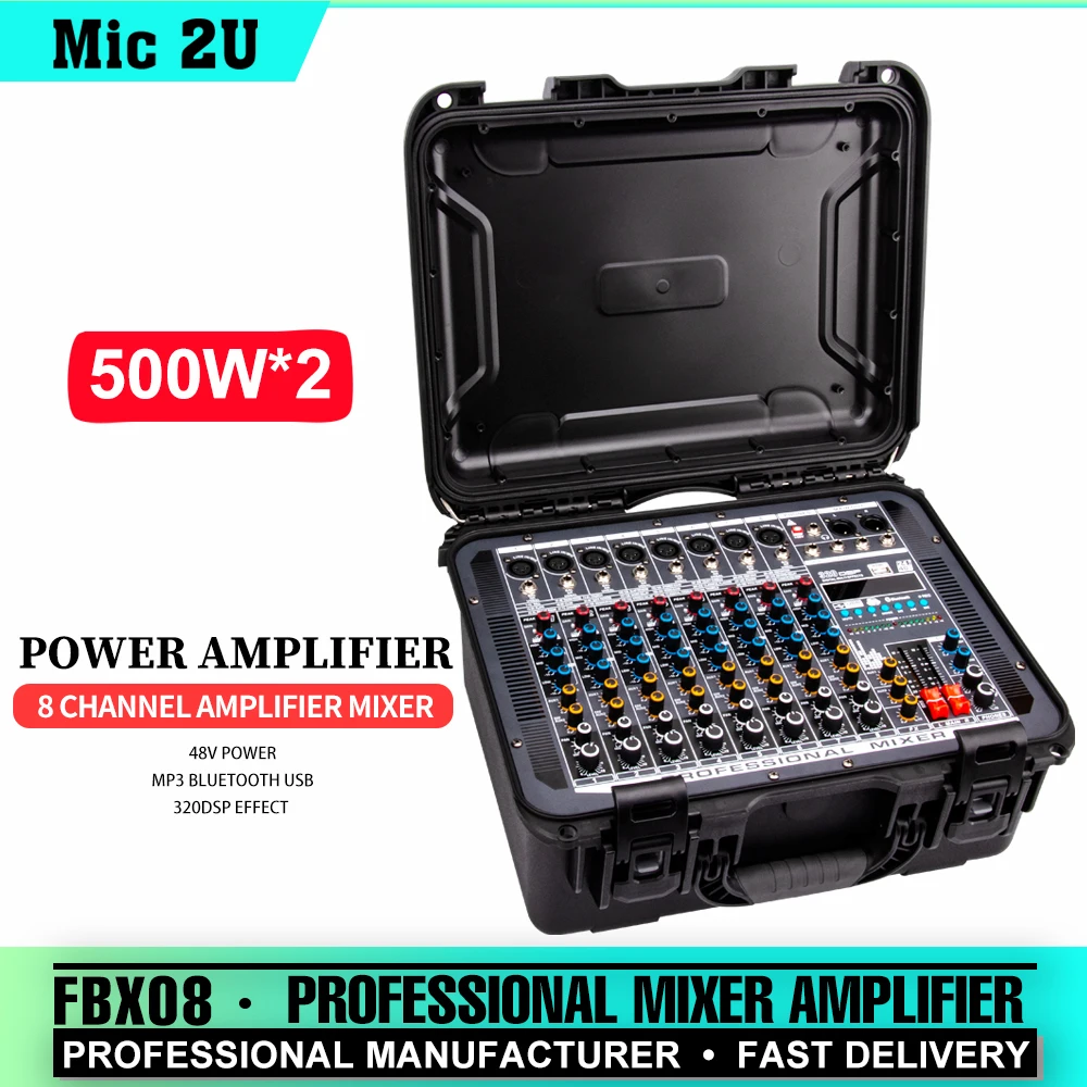 Professional-8-channel-mixer-500W-2-highpower-mixer-integrated-portable ...