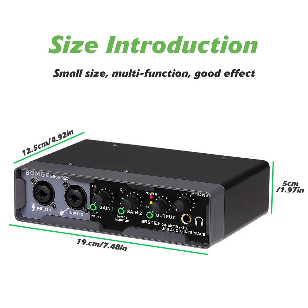 Usb Audio Interface Sound Card, 24 Bit/192 Khz, With 48v, 47% OFF