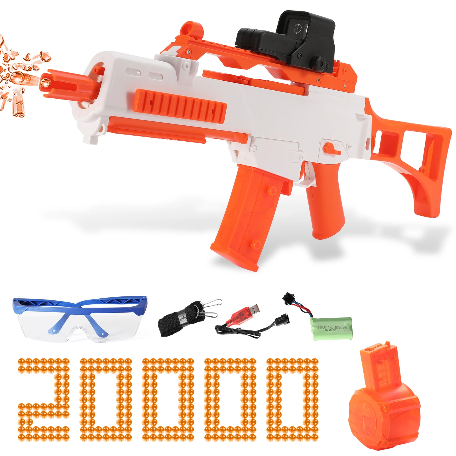 Electric Water Ball Gel Blaster Gun Toys Single Or Burst Shoot Rifle ...