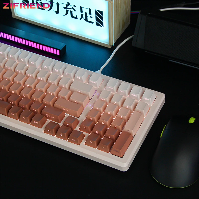 ZIFRIEND-K99-Pink-Gradient-Color-Wired-Mechanical-Keyboard-Gaming ...