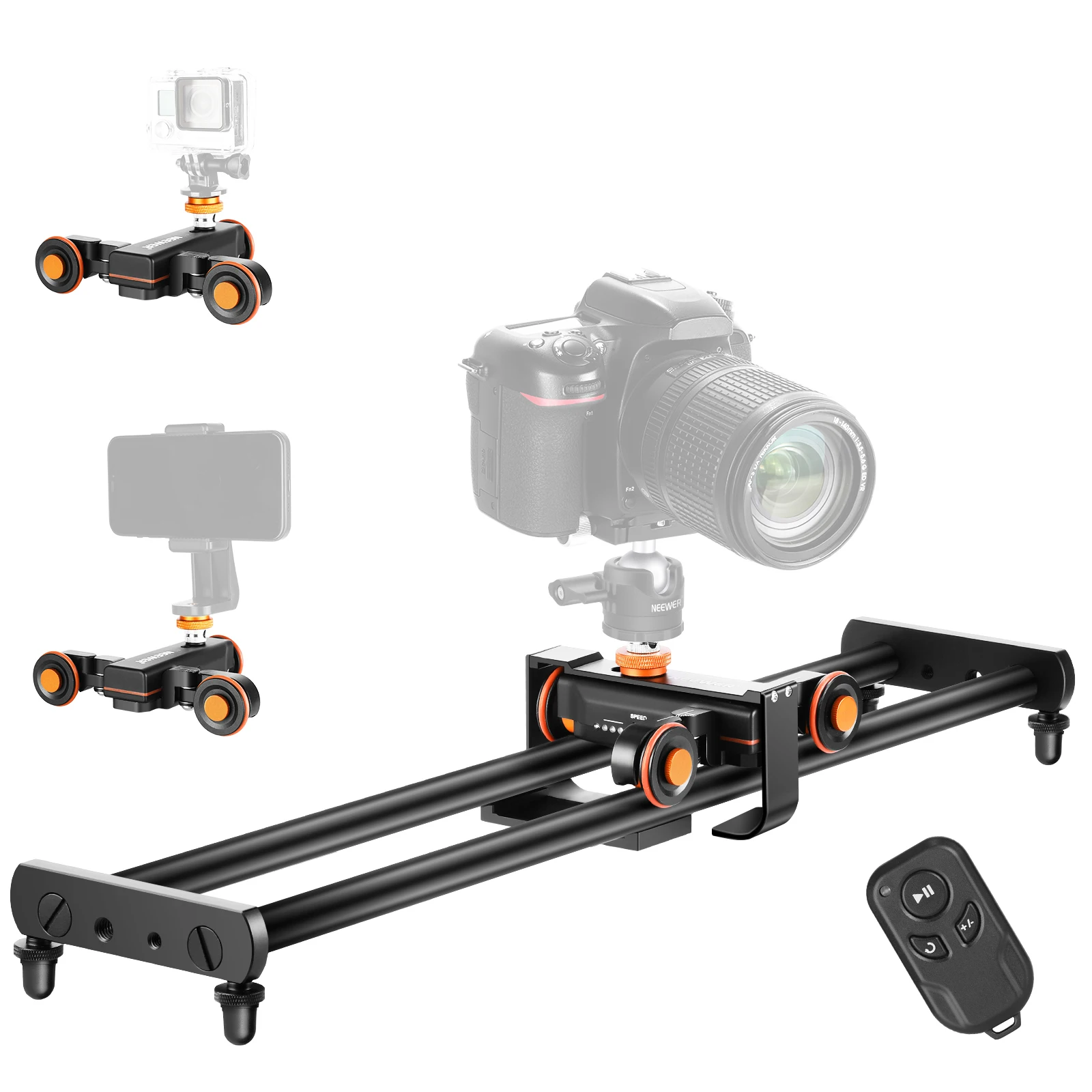 Neewer Camera Slider 23.6 Inches/60centimeters Track Rail Camera Slider ...