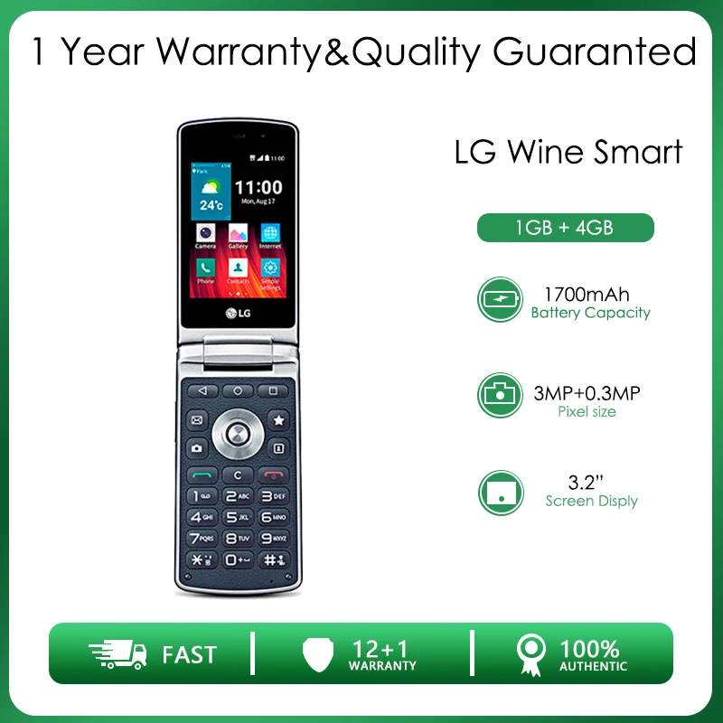 LG Wine Smart D486 Refurbished-Original Unlocked Phone 3.2" 4GB 1GB RAM ...