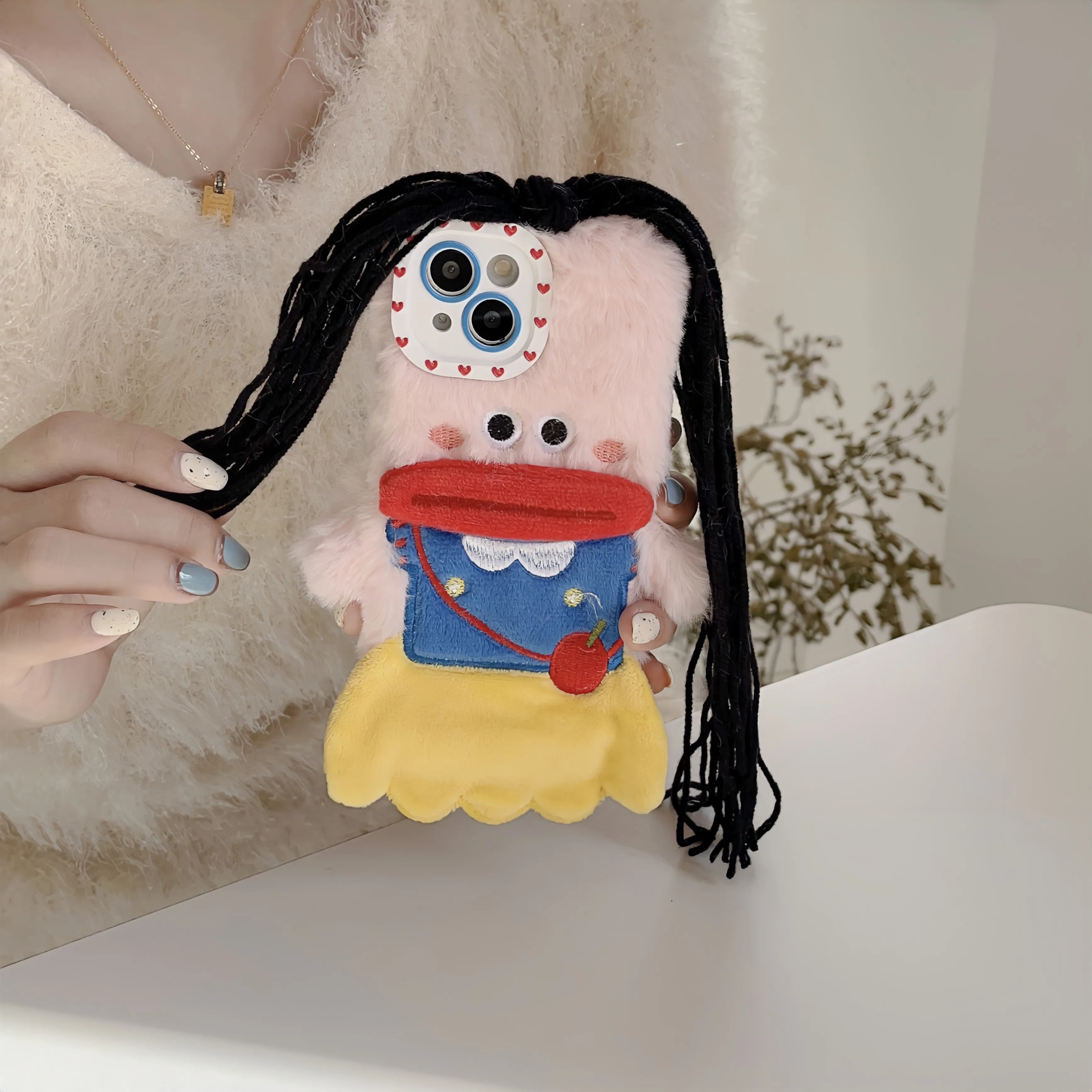 Cute-and-Funny-Long-Hair-Princess-Snow-Autumn-and-Winter-Phone-Case-for ...
