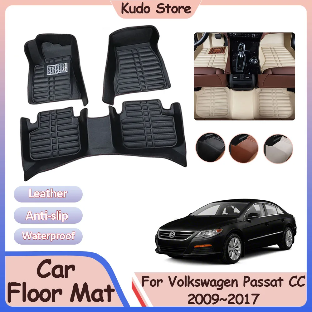 Car-Floor-Mat-for-Volkswagen-VW-Passat-CC-2009-2017-Custom-Leather ...