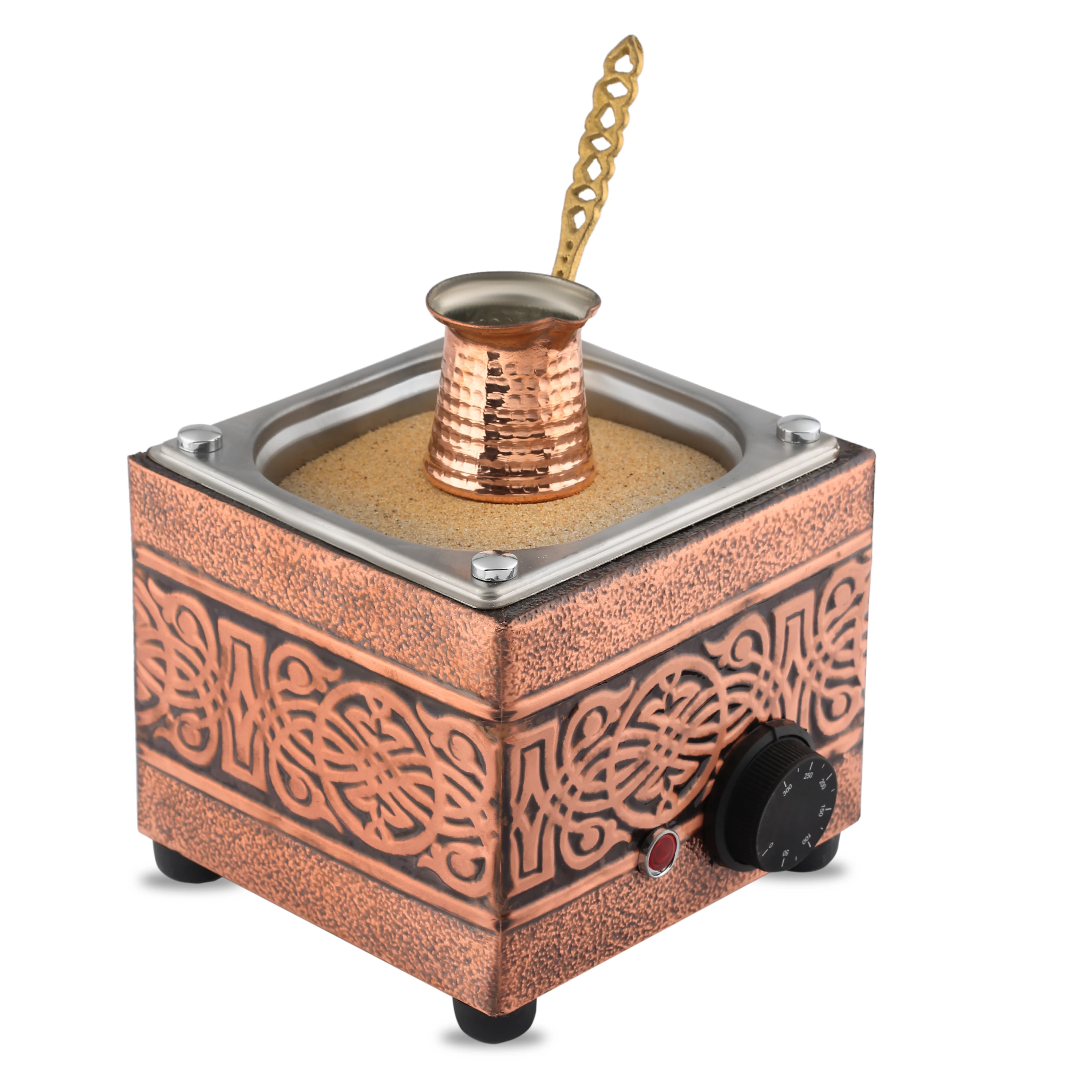 Authentic Turkish Copper Electric Hot Sand Coffee Maker Square Heater ...