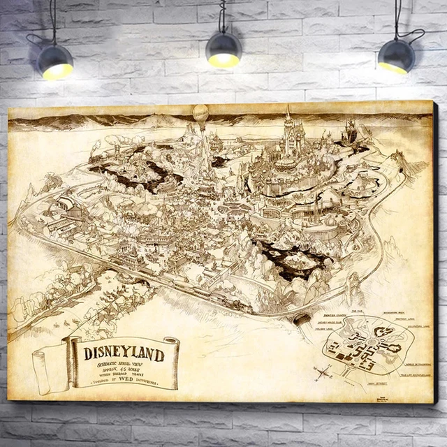 Disneyland 1955 Map