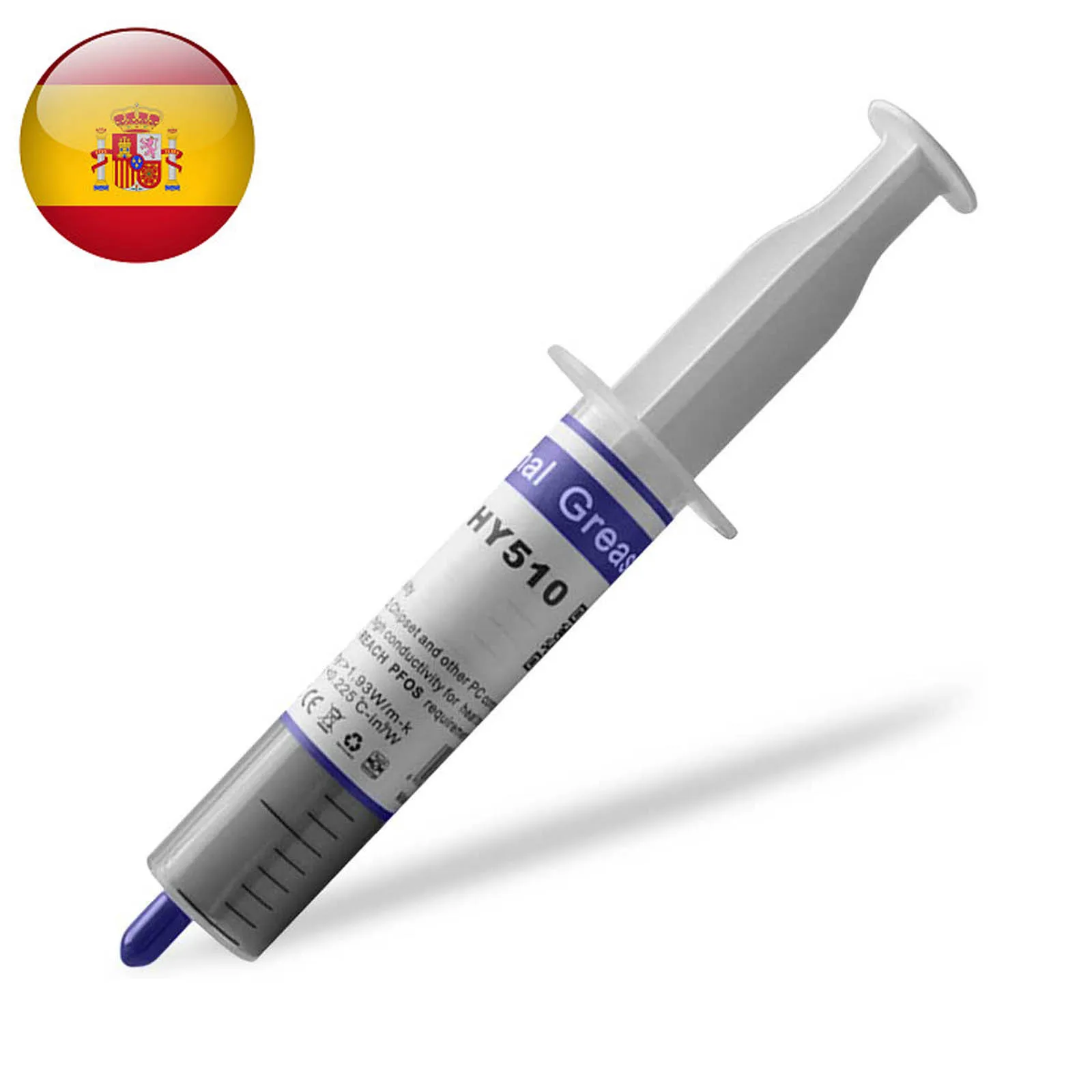 Material de interfaz térmica Halnziye HY510 1,93 W/m-k 30g jeringa gris ...