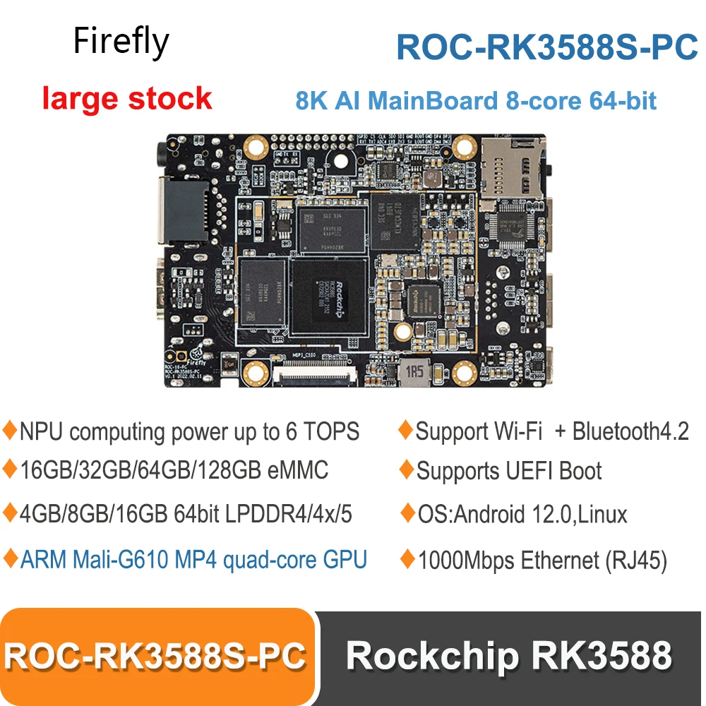 Firefly-ROC-RK3588S-PC-Rockchip-RK3588-8K-AI-MainBoard-8-core-64-bit ...