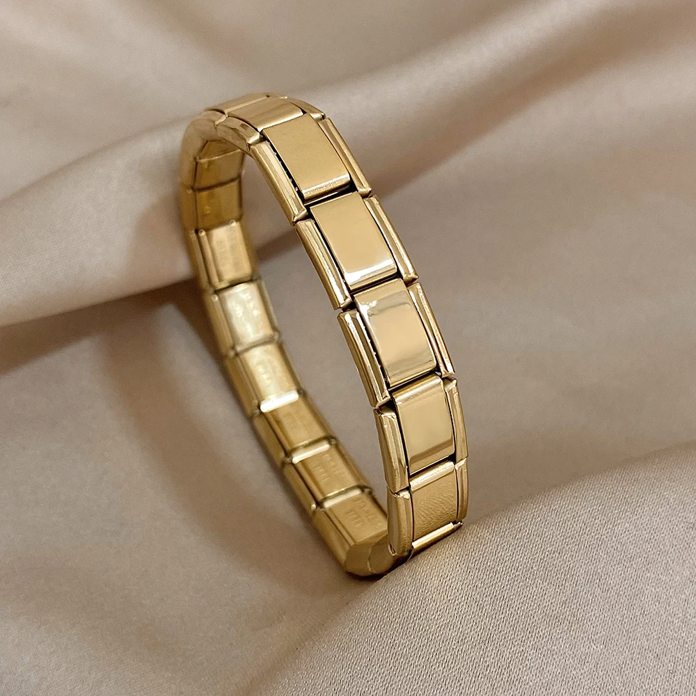 Pulsera-italiana-de-acero-inoxidable-para-hombre-y-mujer-brazalete-de ...