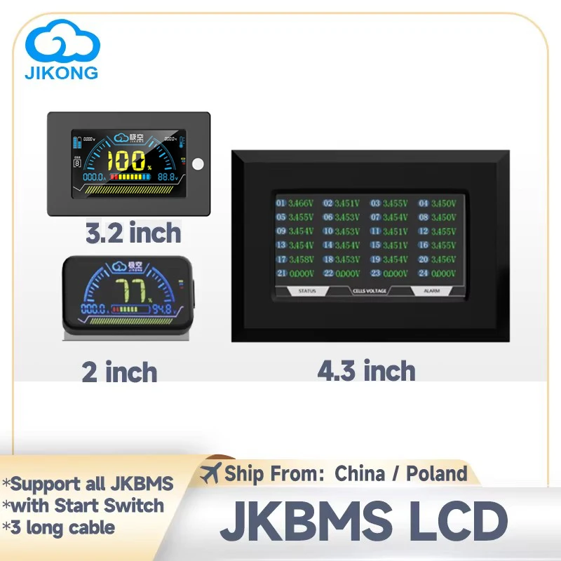 JKBMS Accessories 4.3 inch LCD Touch Display 3.2 inch LCD Display 2 ...