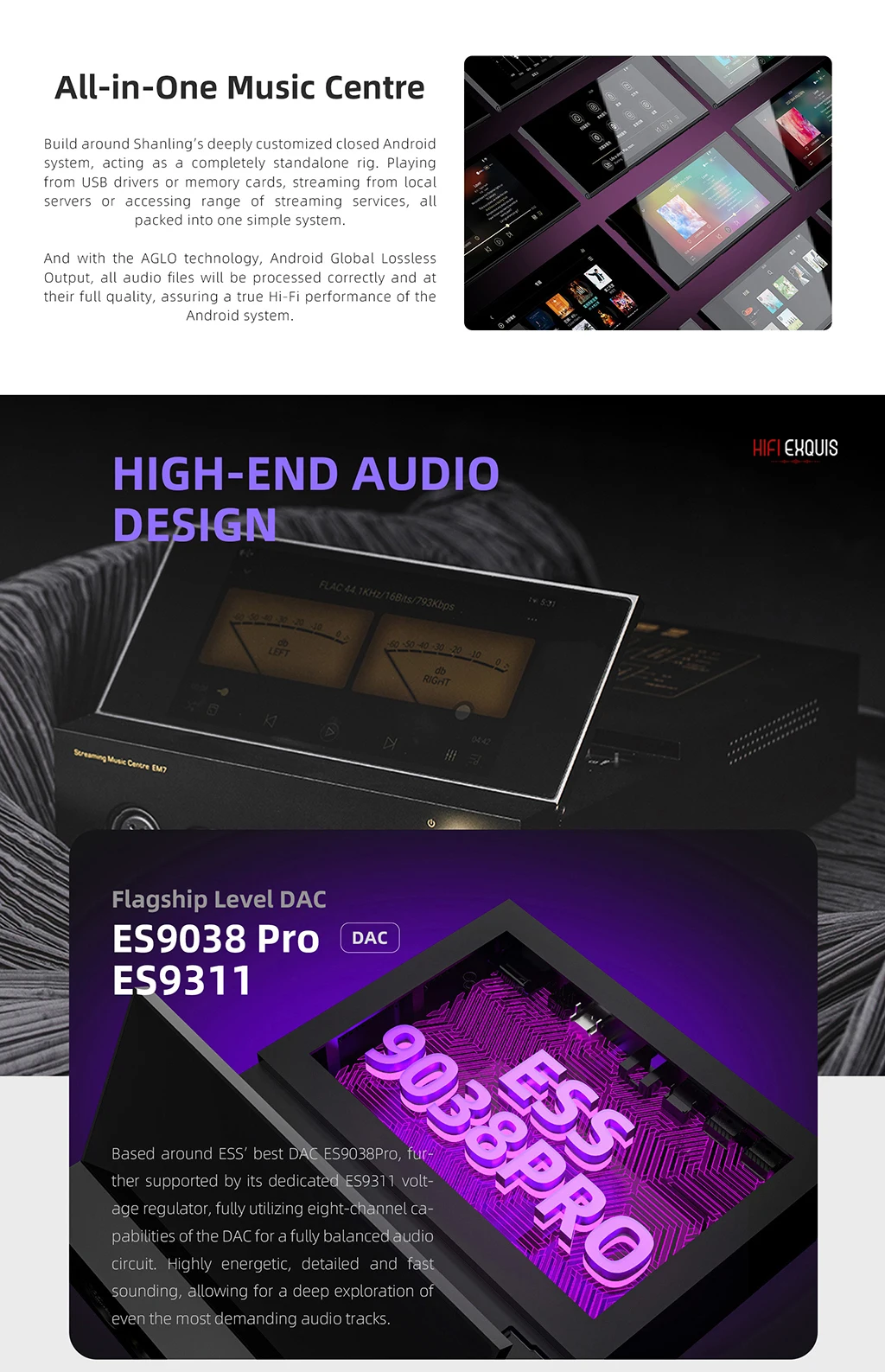 Shanling EM7 Streamer DAC & AMP RIG Headphone Amplifier