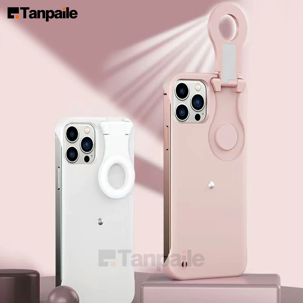 Selfie-Fill-Light-Phone-Case-For-iphone-14-13-12-11-Pro-Max-Ring-LED ...