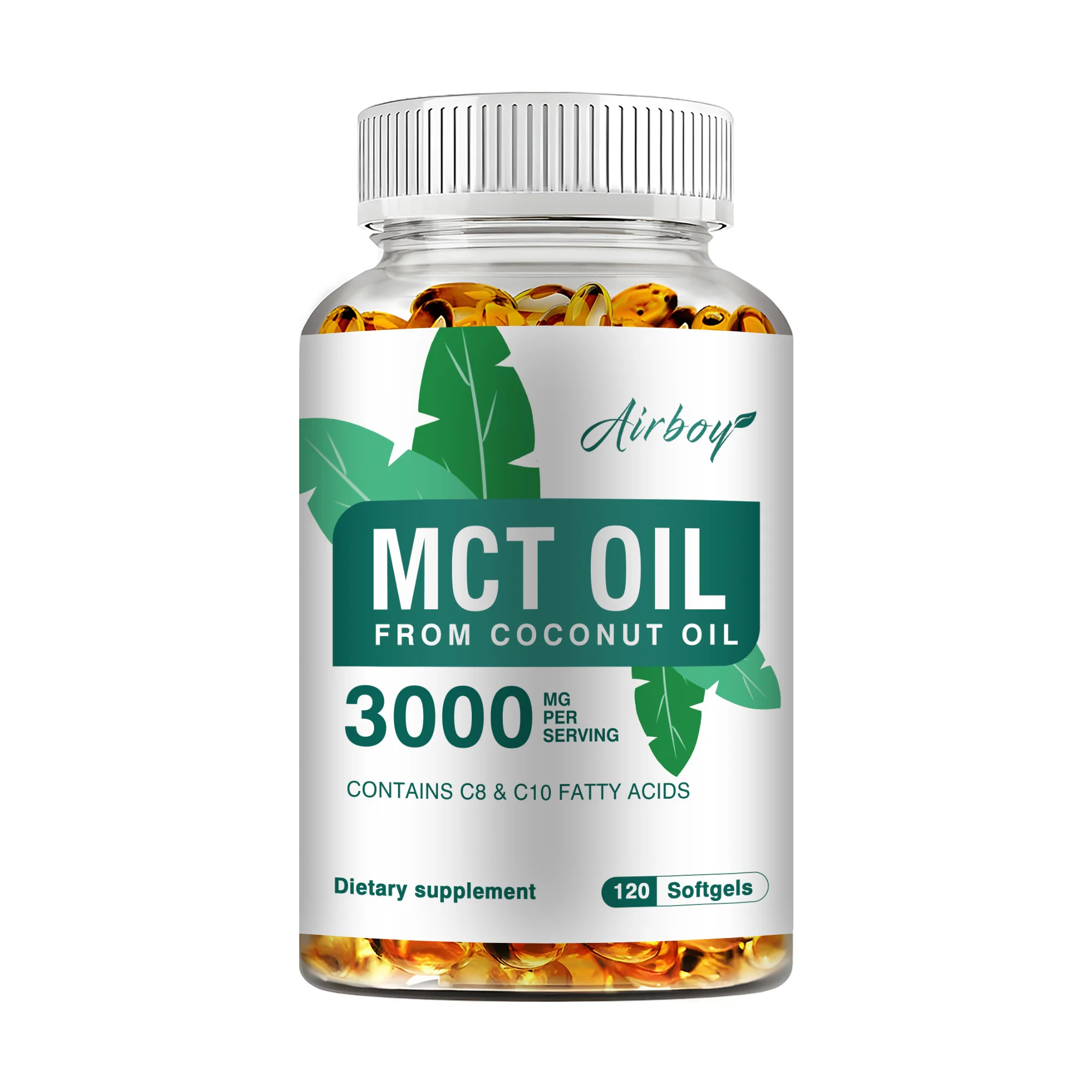 MCT s 3000mg - Producción de energía, mejora del cerebro, control del peso, estimulación del ...