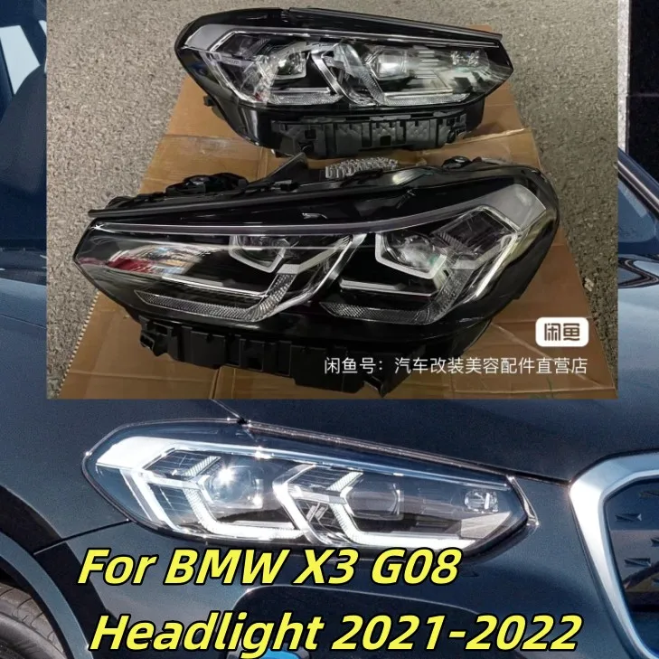 For BMW X3 X4 G02 G08 Headlight Assembly Adaptive OEM LED Headlamp 2021 ...