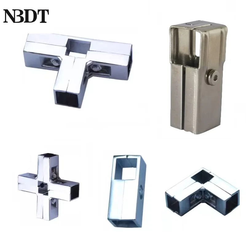 Abrazadera-de-tubo-cuadrada-de-aluminio-y-acero-inoxidable-Conector-de-codo-en-T-almacenamiento ...
