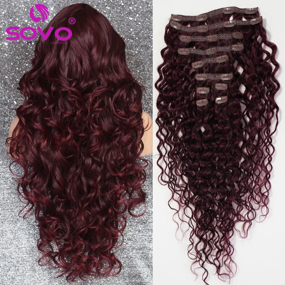 10-Pcs-Water-Wave-Clips-In-Hair-Extensions-High-Quality-100-Human-Hair ...